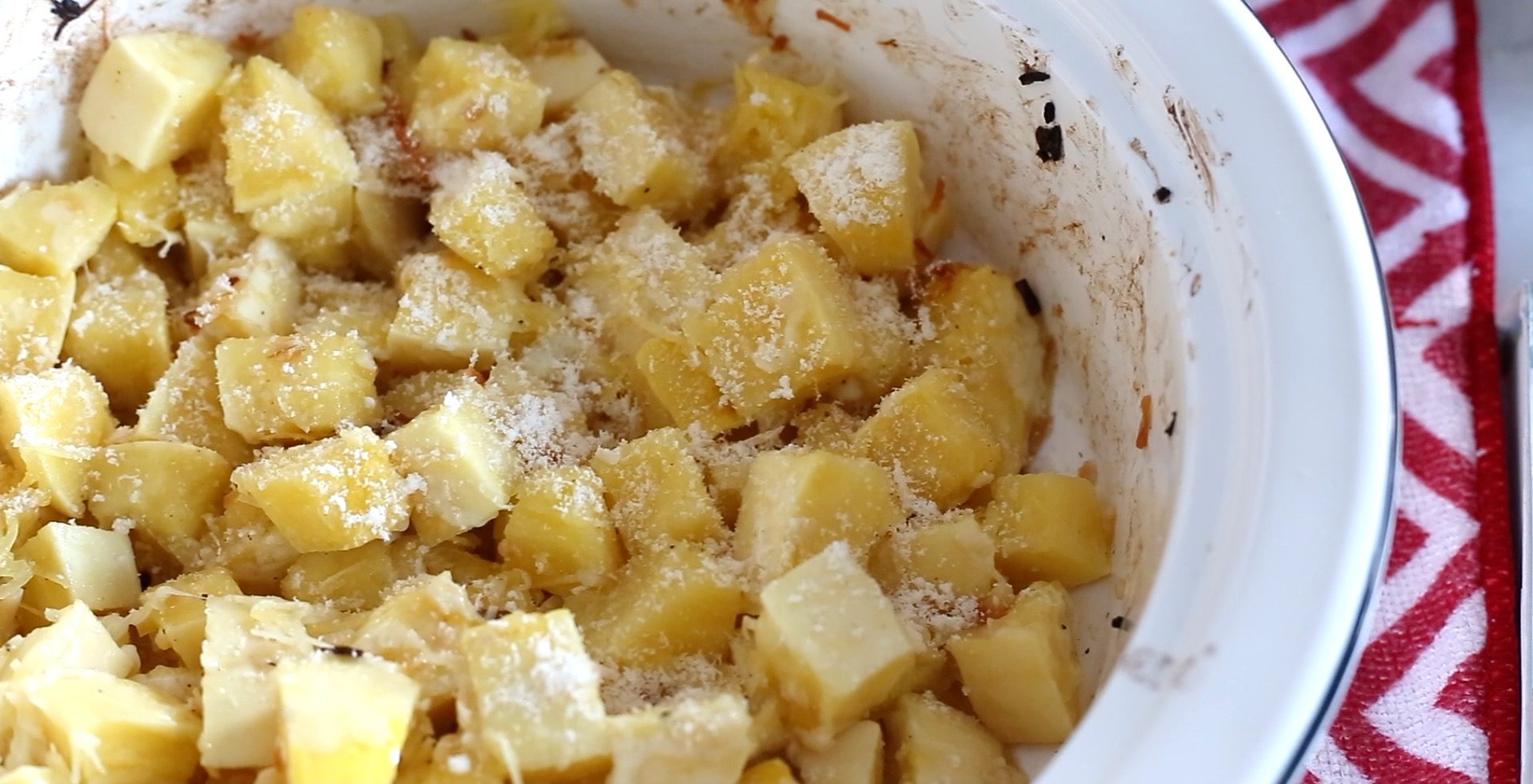 Cheesy Spaghetti Squash Cubes | Keto & Low Carb - The Hungry Elephant